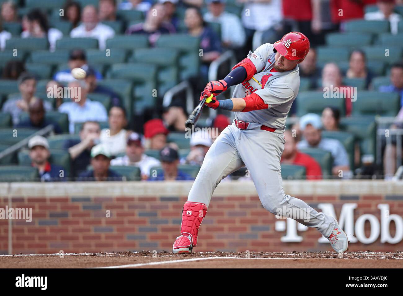 St. Louis Cardinals' Nolan Gorman doubles to center in the second ...