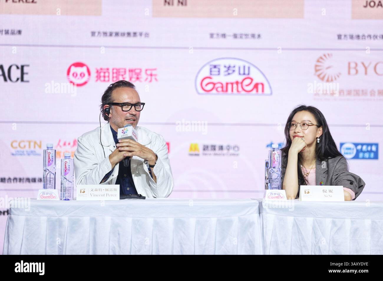 Beijing,China.20th April 2025. Swiss/French actor/director Vincent ...