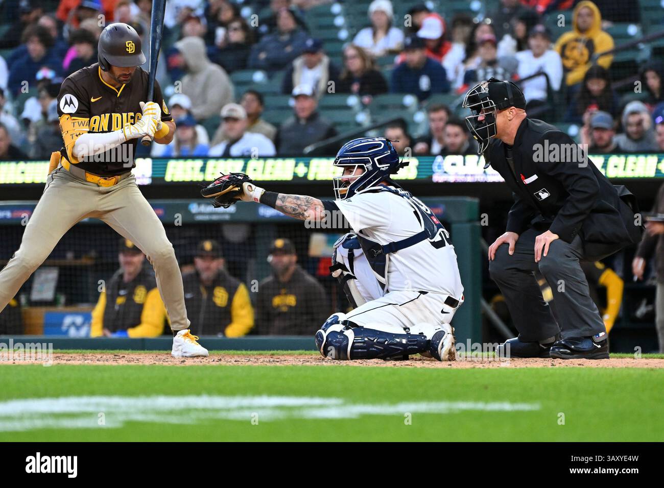 DETROIT, MI - APRIL 21: Detroit Tigers catcher Tomás Nido (58) during ...