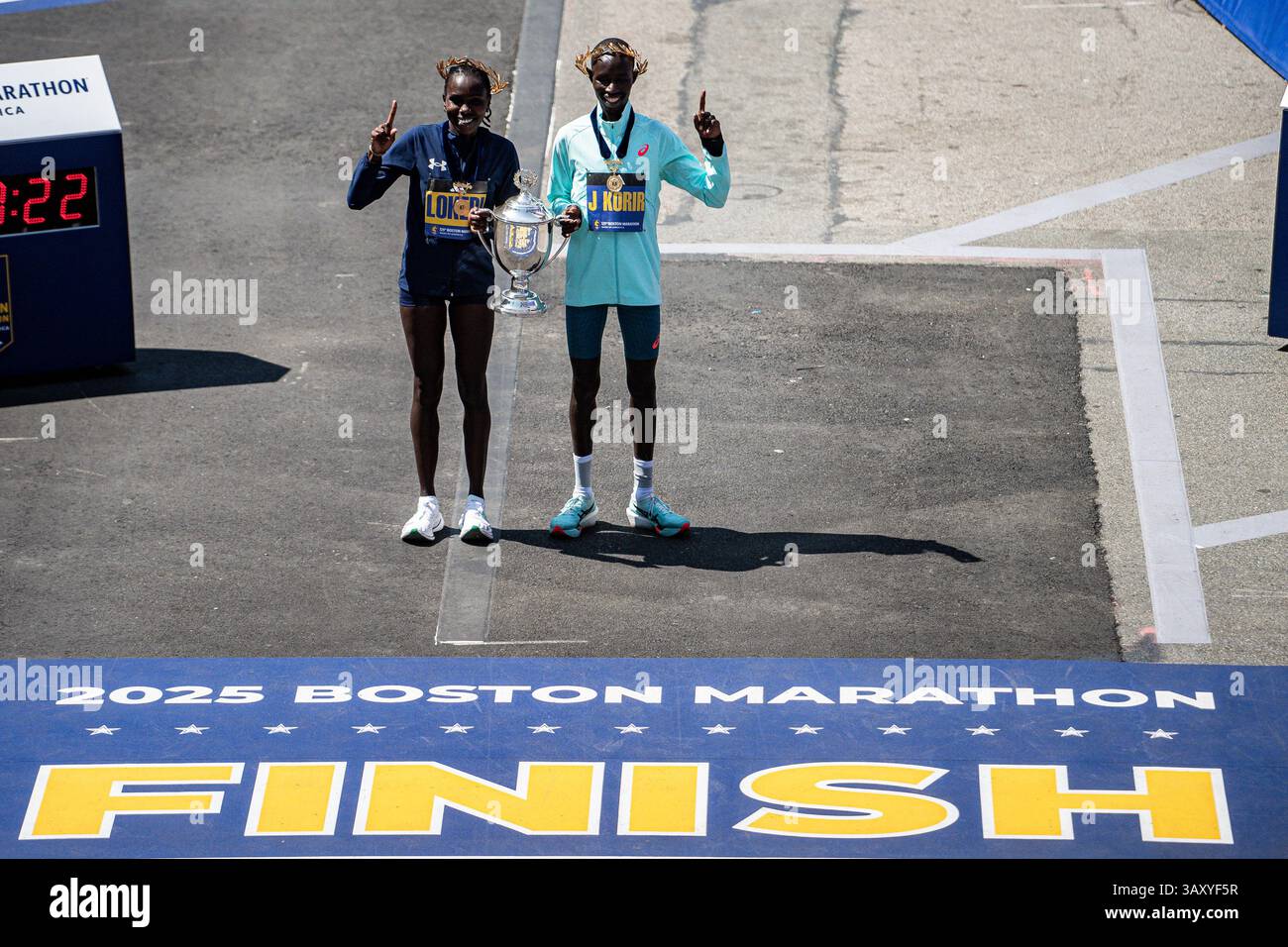 Boston marathon 2025 john korir hi-res stock photography and images - Alamy