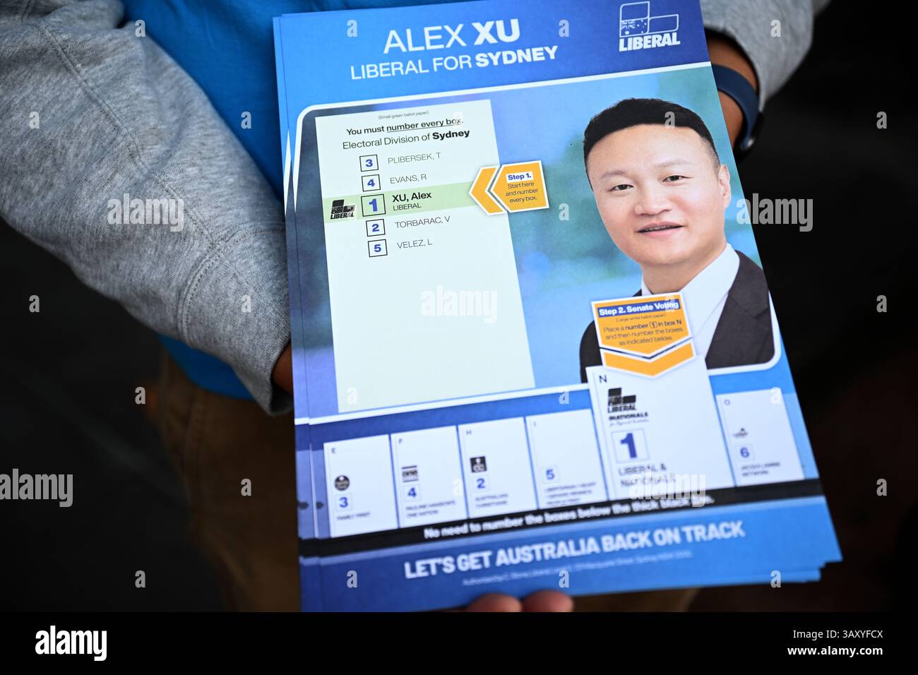Sydney, Australia. 22nd Apr, 2025. How to vote pamphlets containing the ...