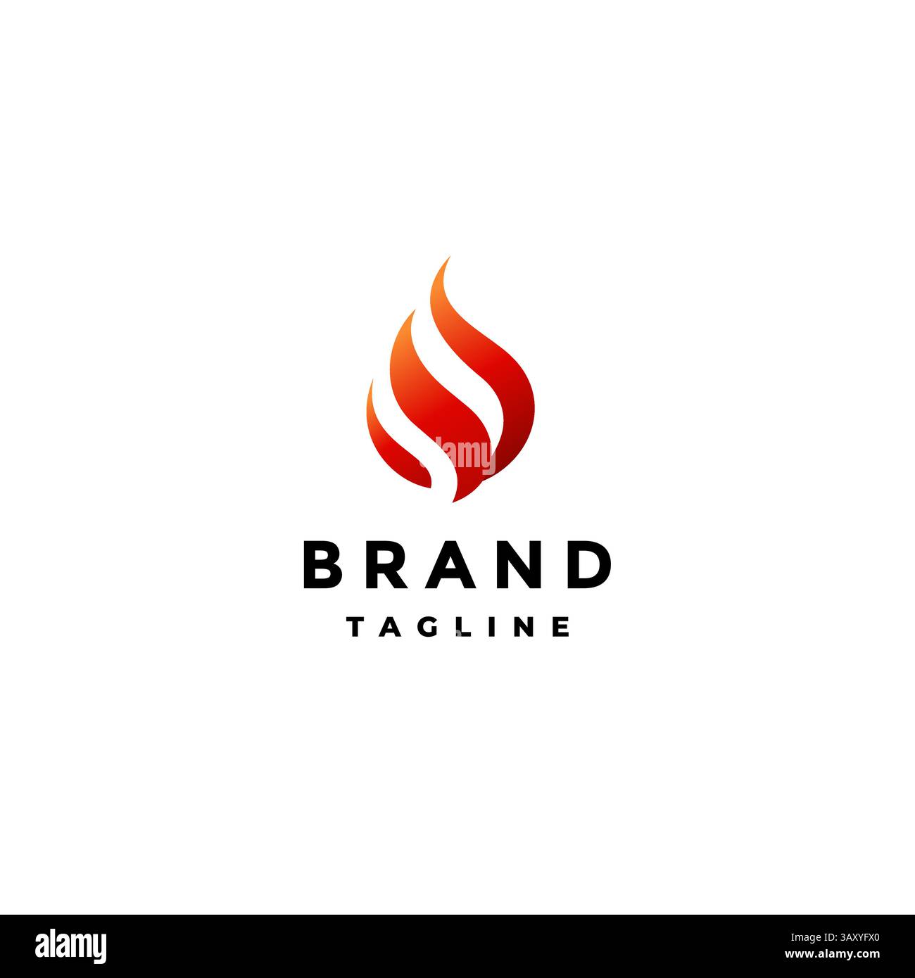 Simple Fire Spot Symbol Logo Design. Red Flames Line Icon Logo Design ...