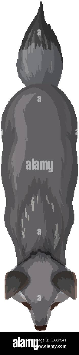 Illustration of a gray fox from above Stock Vector Image & Art - Alamy