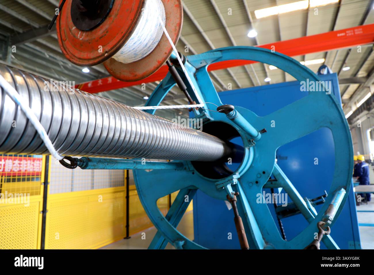 Staff members are processing sample tubes of 2,000-meter ultra-deep ...