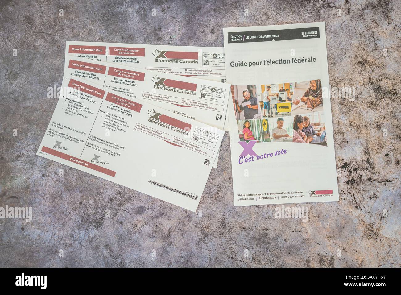 20 April 2025 - Calgary Alberta Canada - Voter Card for Canada Federal ...