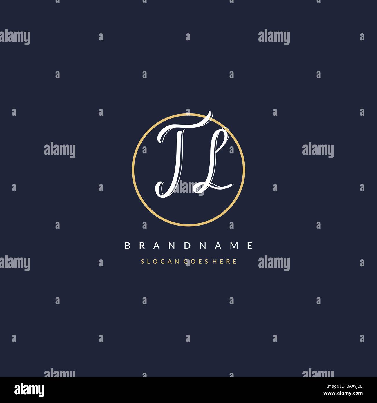 Initial letter TL logo monogram feminine style with circle line design ideas vector graphic ...