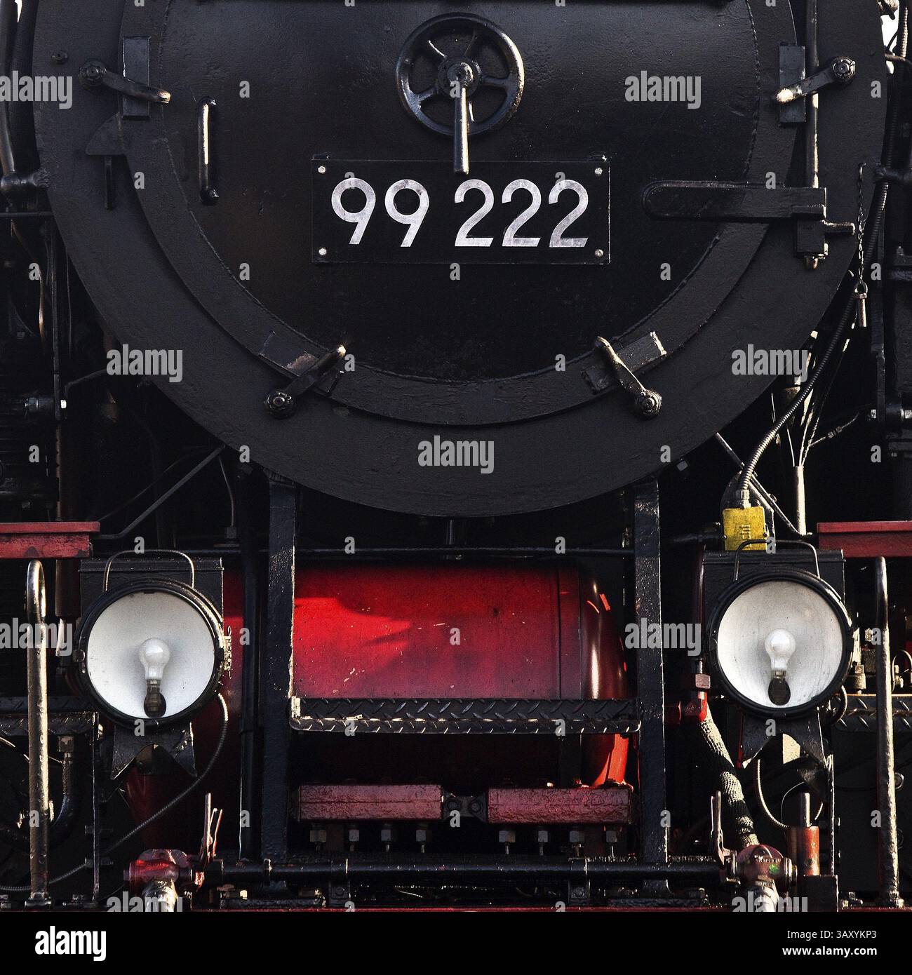 Detail of a steam locomotive, standard locomotive 99222, Harz narrow ...