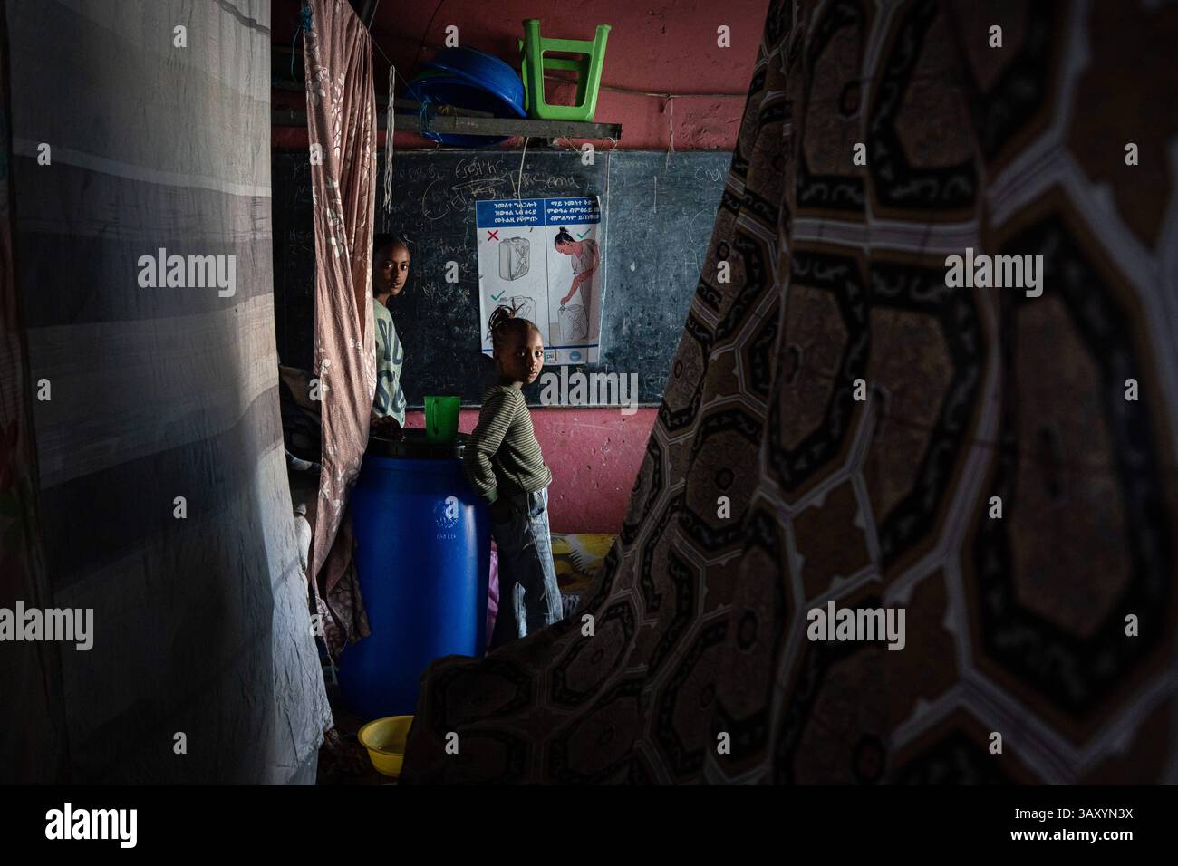 April 3, 2025, Mekele, Tigray, Ethiopia: Brhane Glher and his daughters ...