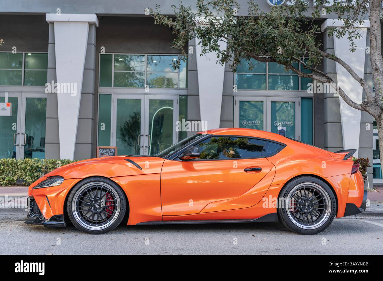 Miami, Florida, USA - November 26, 2024: Toyota Supra sportscar. Luxury ...