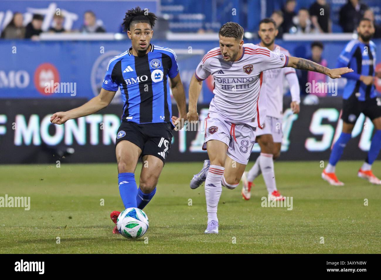 Montreal, Canada. 19th Apr, 2025. Nathan Saliba #19 of CF Montreal ...