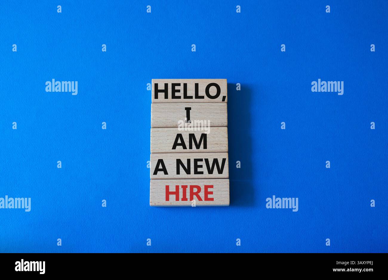 Hello I am a new hire symbol. Concept words Hello I am a new hire on ...