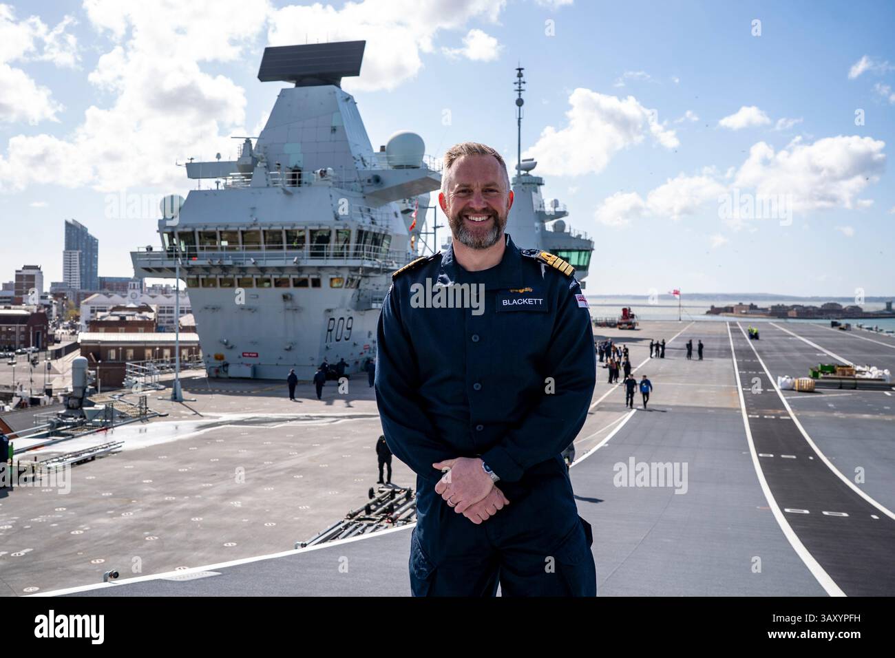 Captain Will Blackett RN, Commanding Officer of HMS Prince of Wales ...