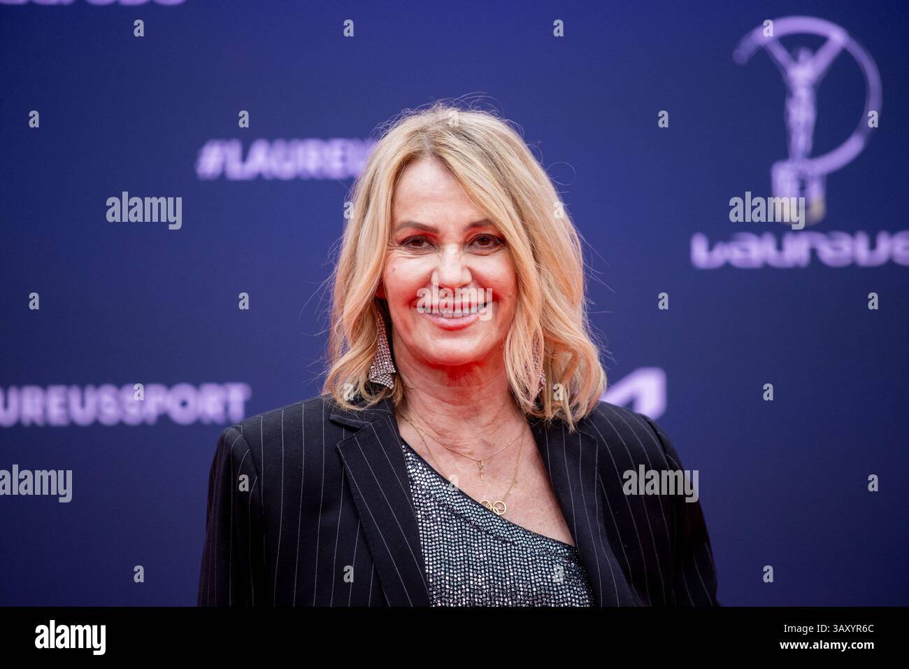 Madrid, Spain. 21st Apr, 2025. Former Romanian gymnast Nadia Comaneci ...