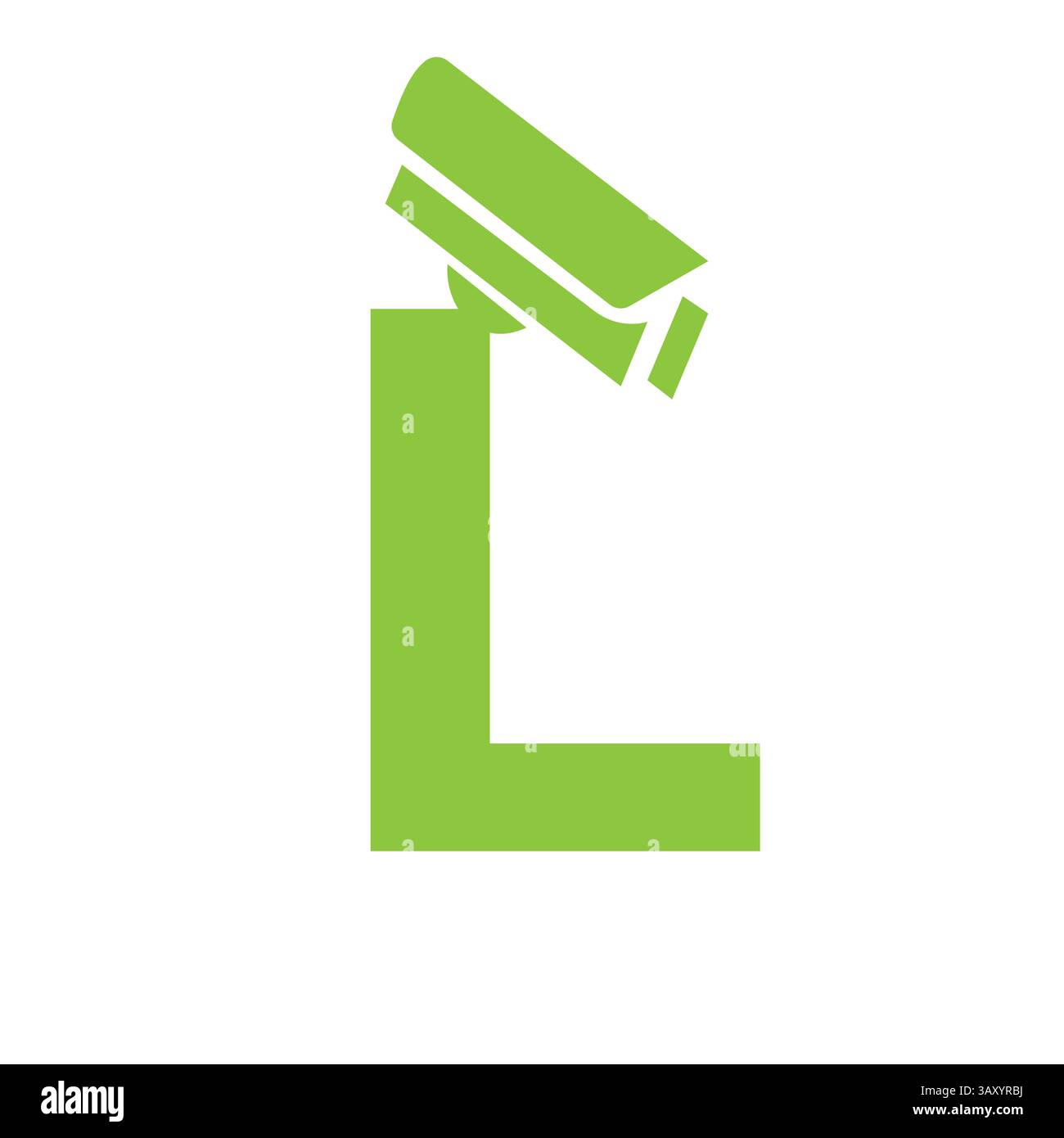 Initial Letter L Security Camera Icon, CC tv Symbol Vector Template ...