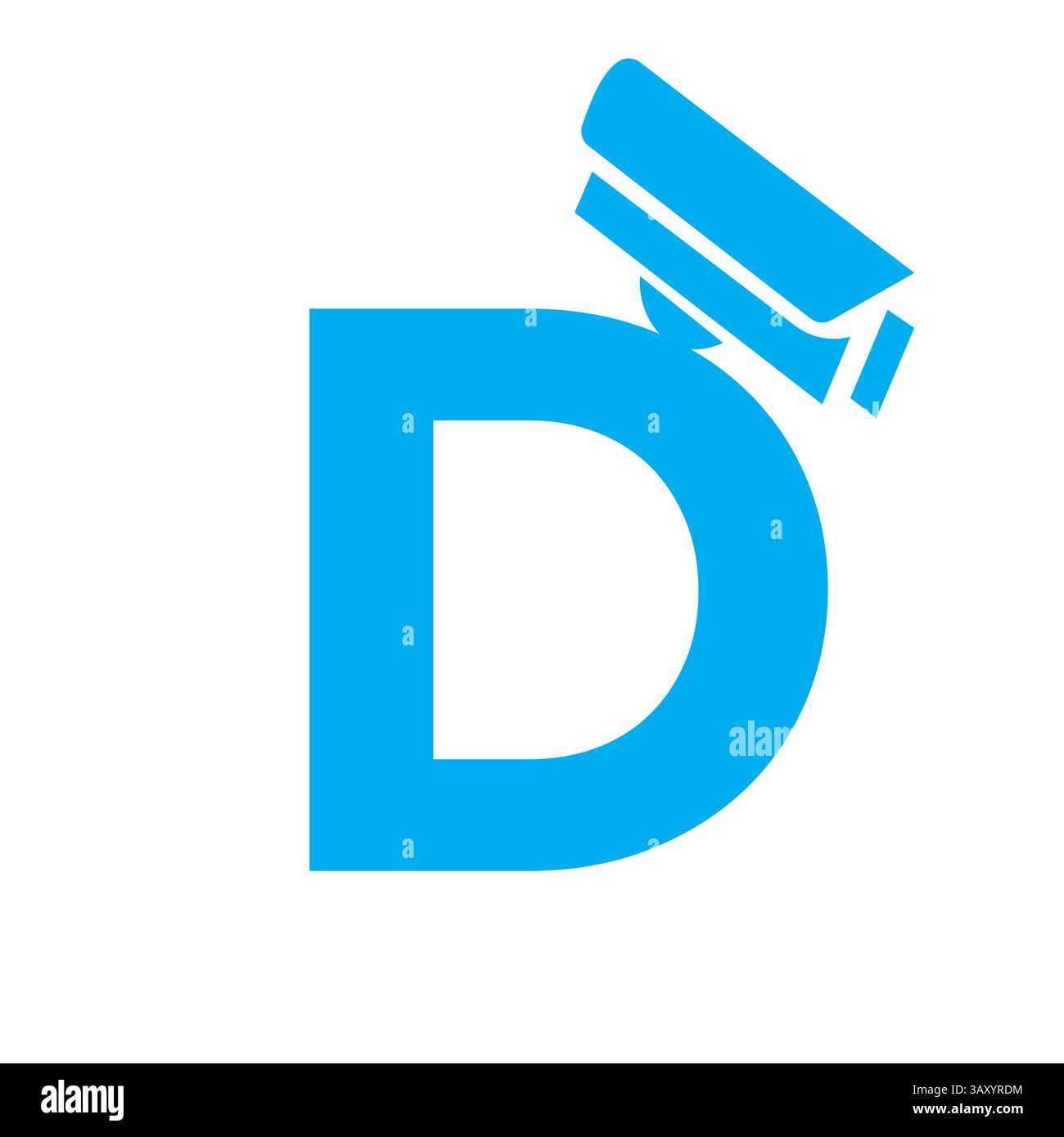 Initial Letter D Security Camera Icon, CC tv Symbol Vector Template ...