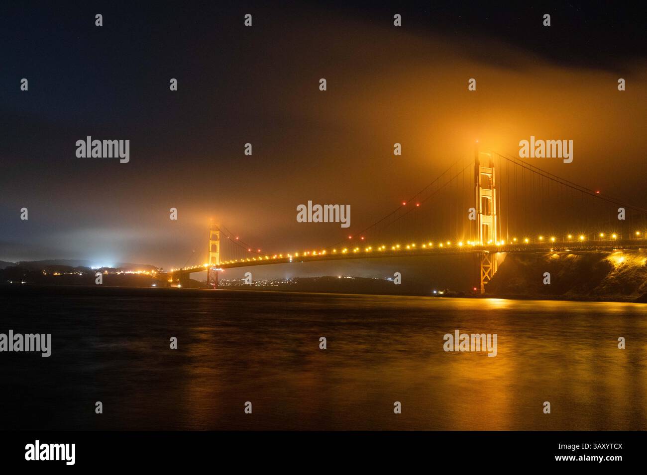 A view of the golden gate bridge and the city of San Francisco during a ...