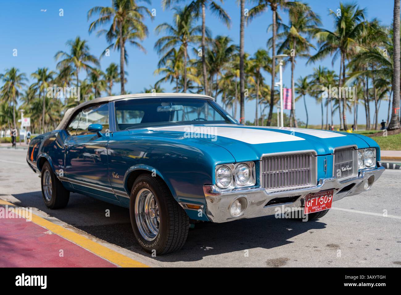 Miami, Florida, USA - December 06, 2024: Oldsmobile Cutlass Supreme 442 ...