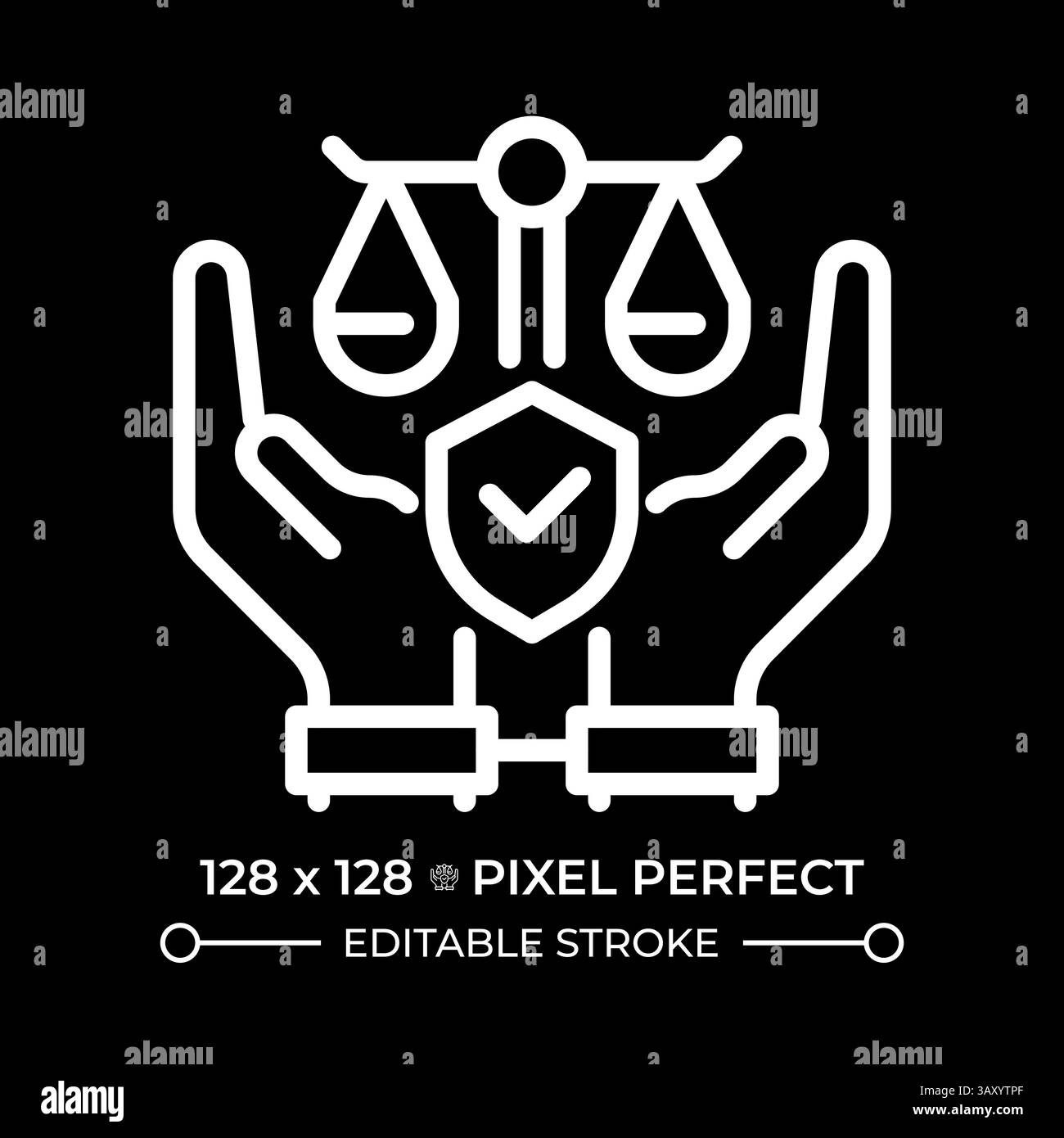 Arrest hands icon linear hi-res stock photography and images - Alamy