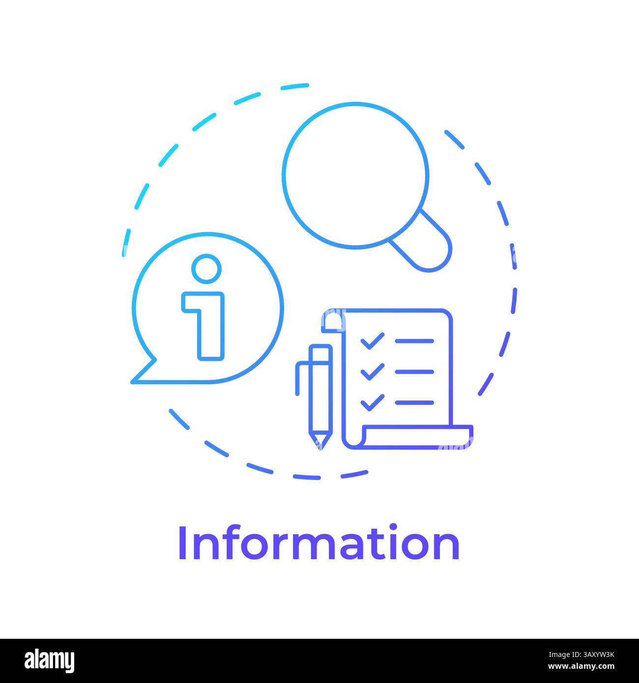 Information blue gradient concept icon Stock Vector Image & Art - Alamy