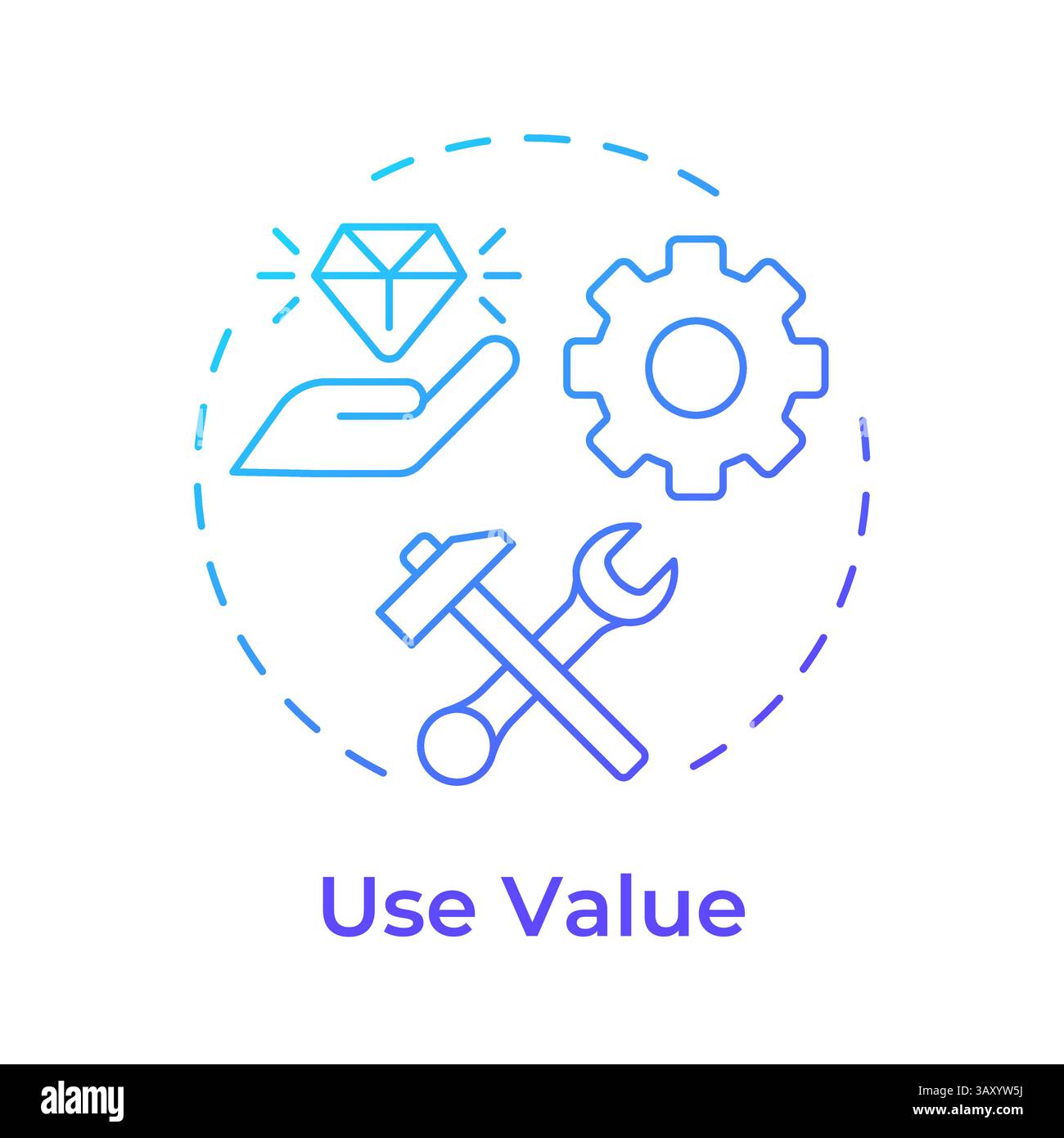 Use value blue gradient concept icon Stock Vector Image & Art - Alamy