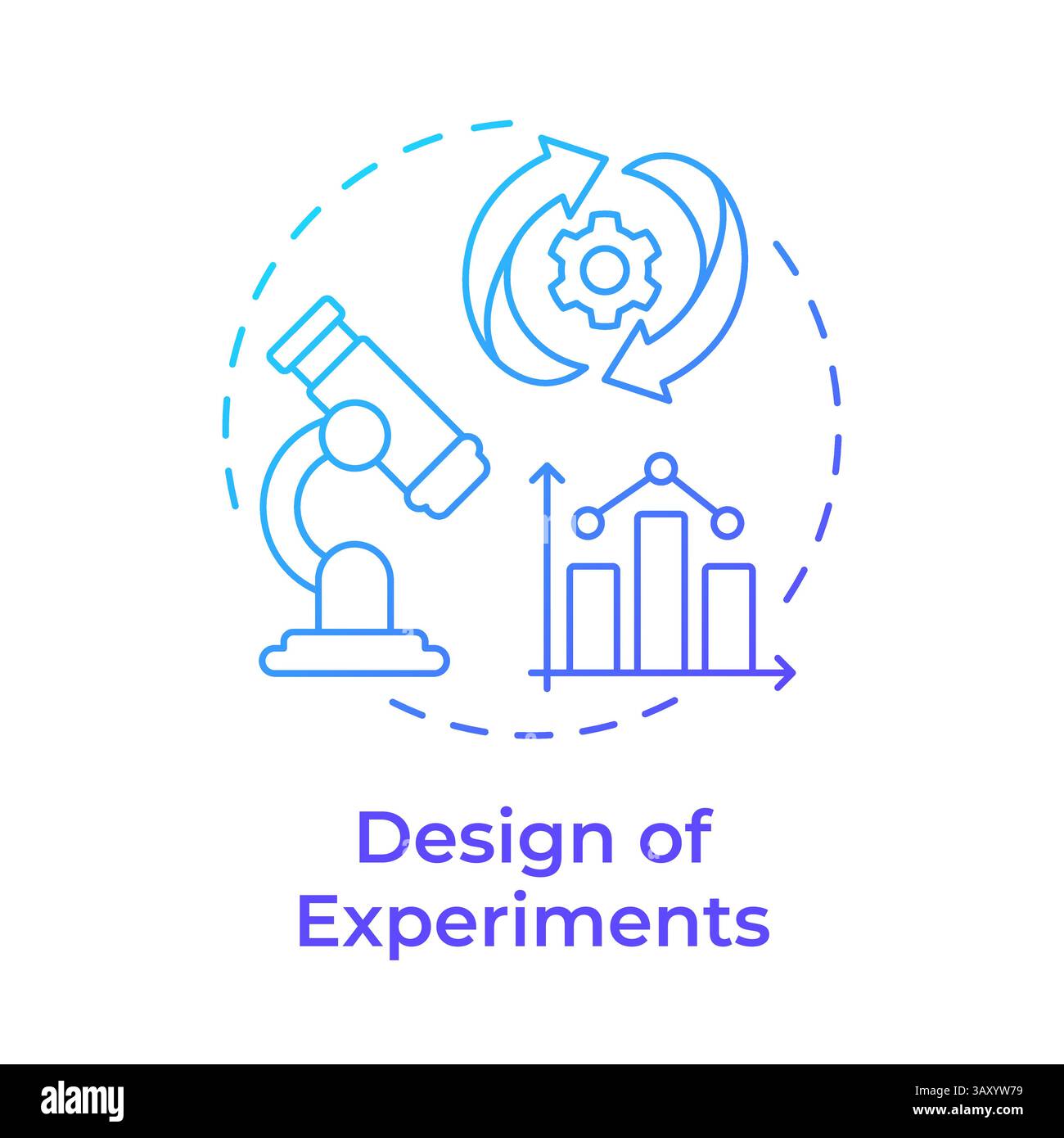 Experiments design blue gradient concept icon Stock Vector Image & Art - Alamy