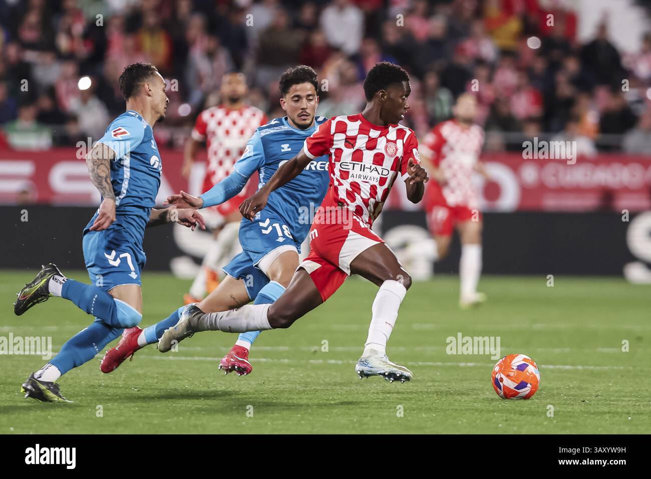 Yaser Asprilla of Girona during the Spanish championship La Liga ...