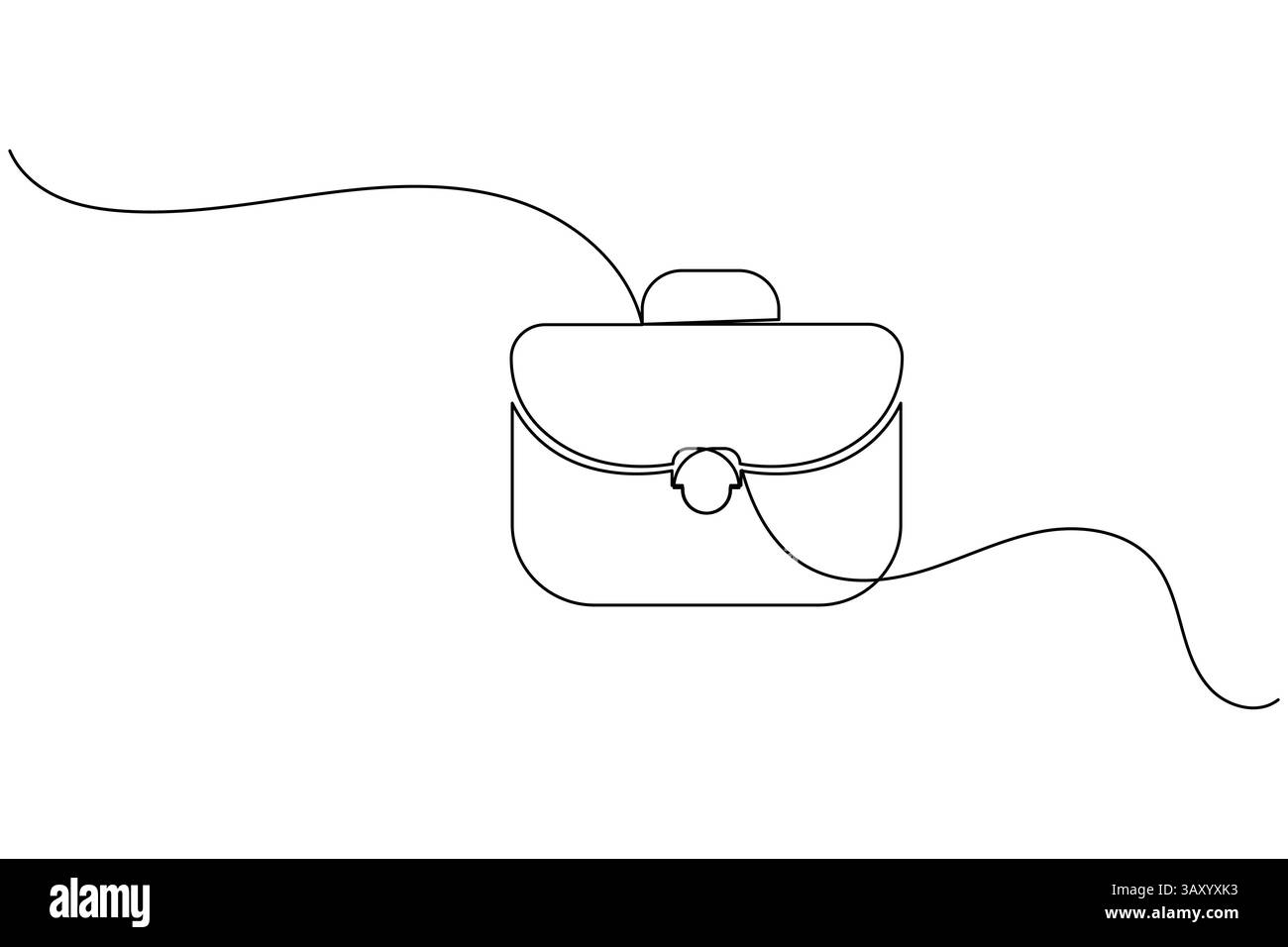 Briefcase continuous one line drawing and minimalist style isolate ...