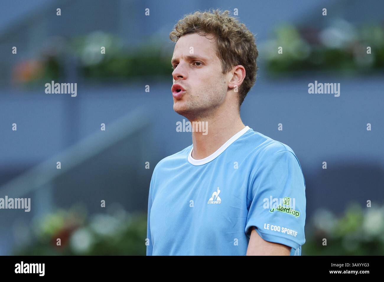 Yannick Hanfmann of Germany against Hugo Gaston of France during the ...