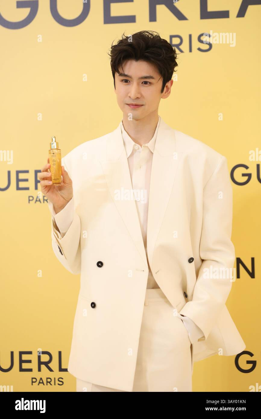 Chinese actor Zhang Yunlong attends an activity in Shenyang City ...
