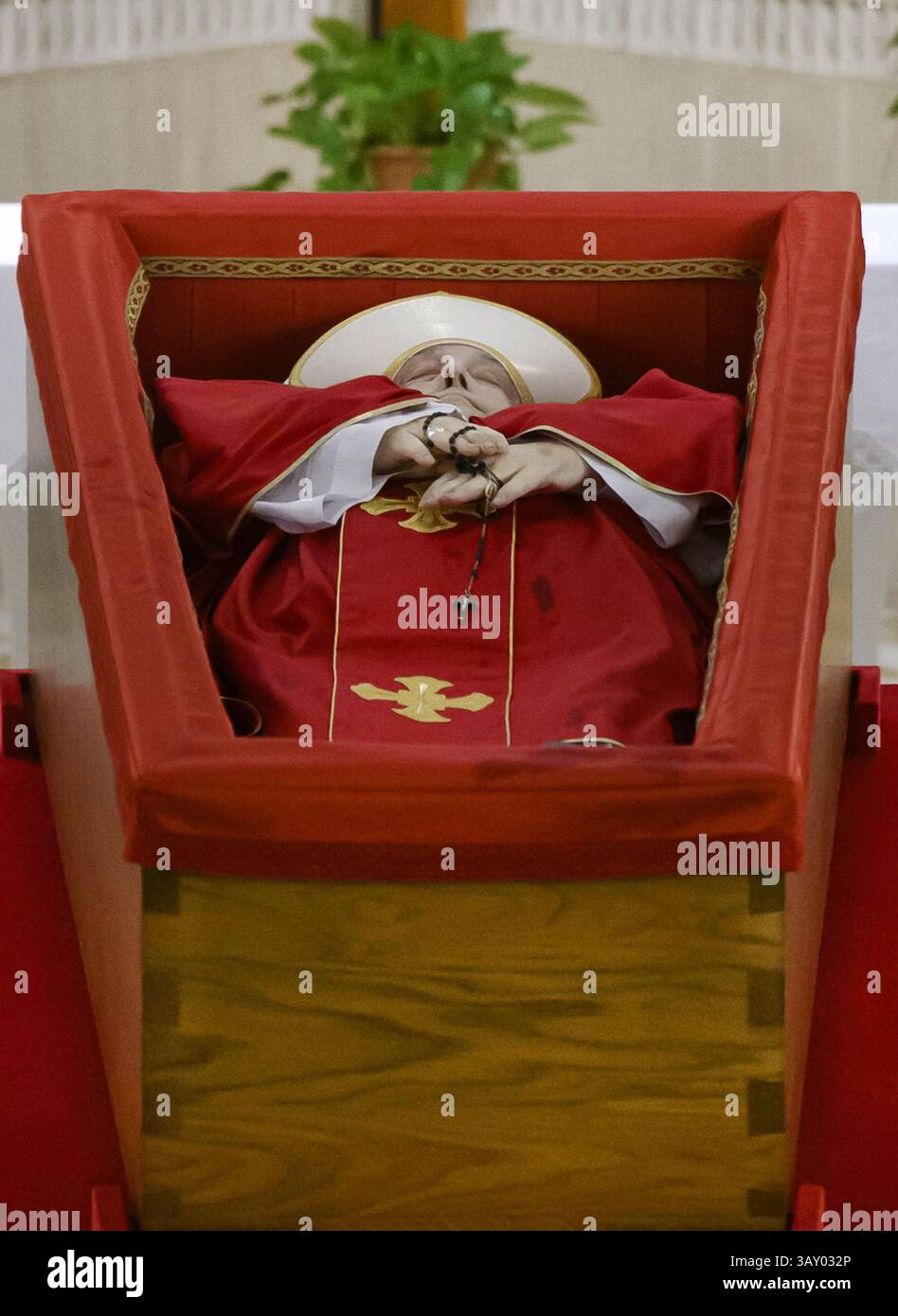 Rome, Italy. 21st Apr, 2025. The rite confirming the death and the ...