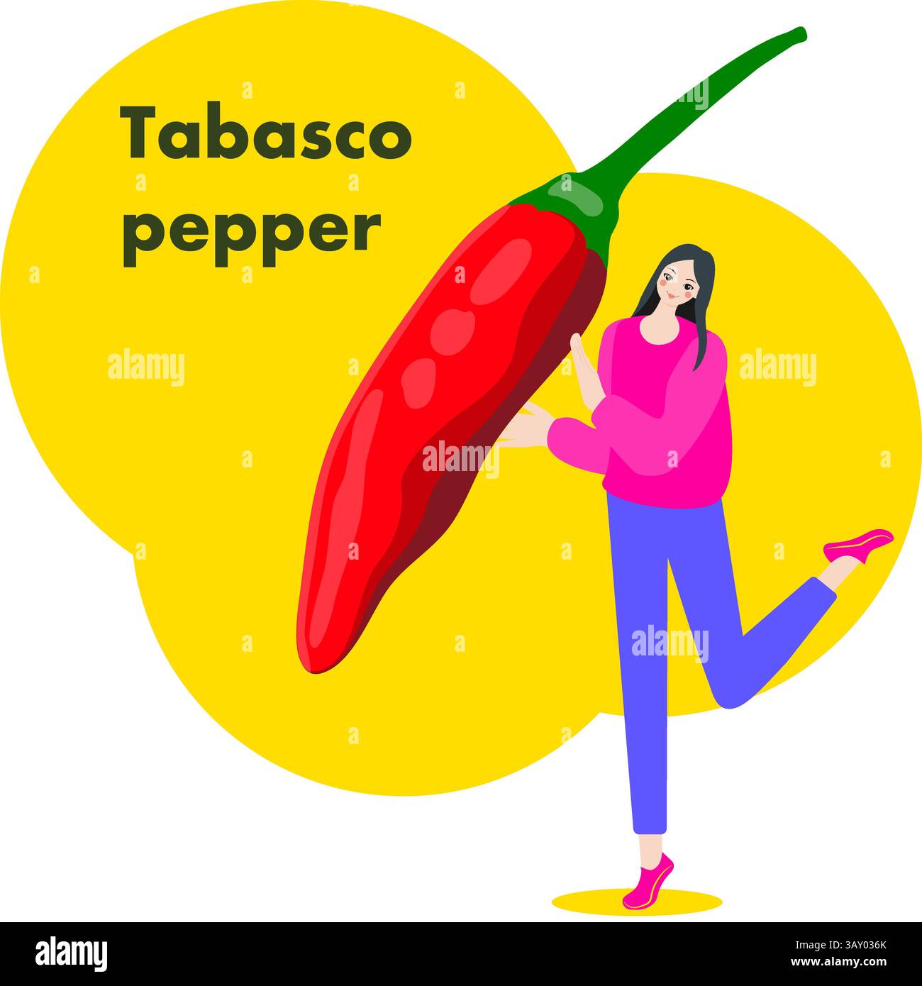 Tabasco chile peppers capsicum Stock Vector Images - Alamy