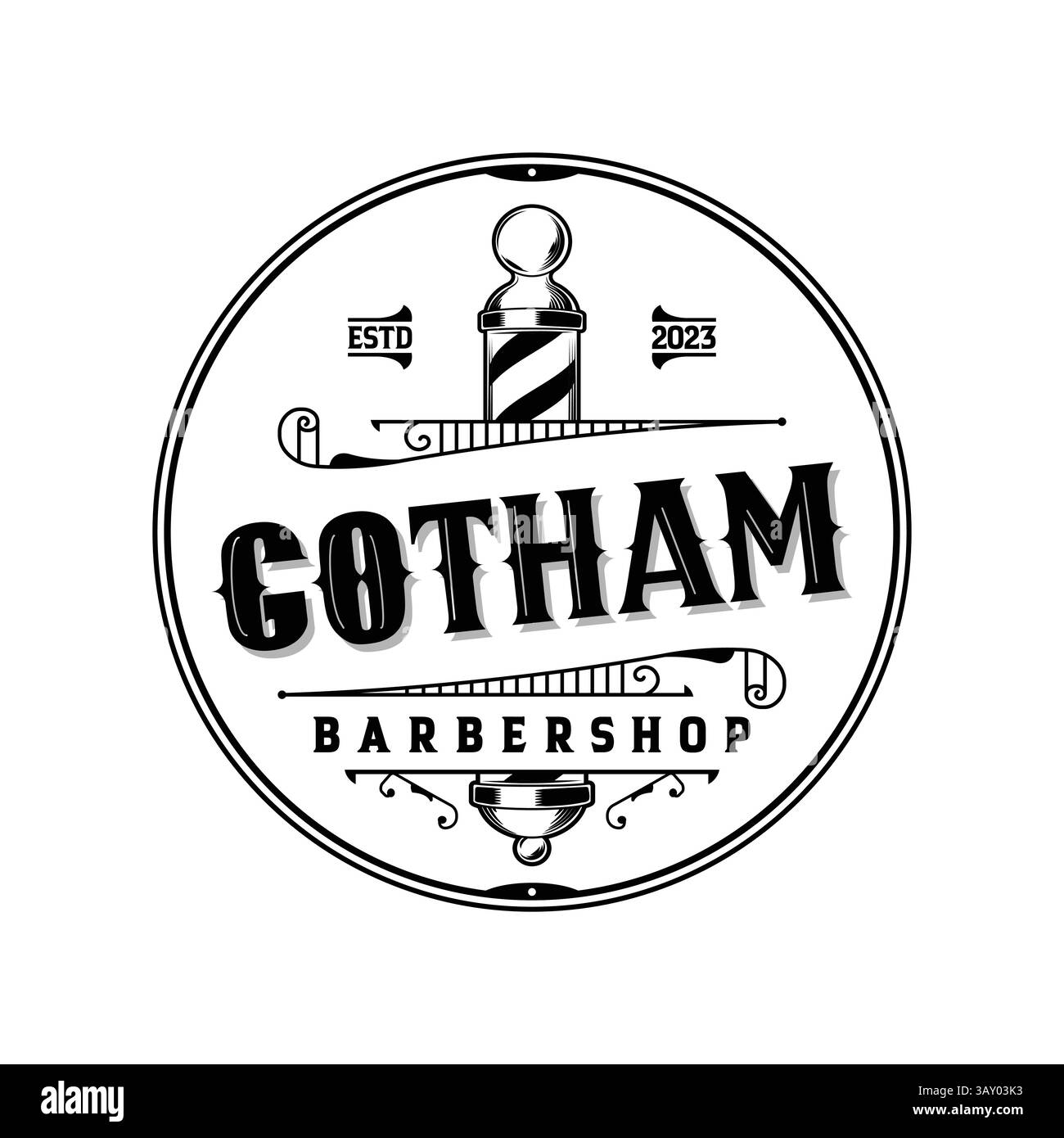 Barber Logo Barber Shop And Business Logo Design In Vector Template