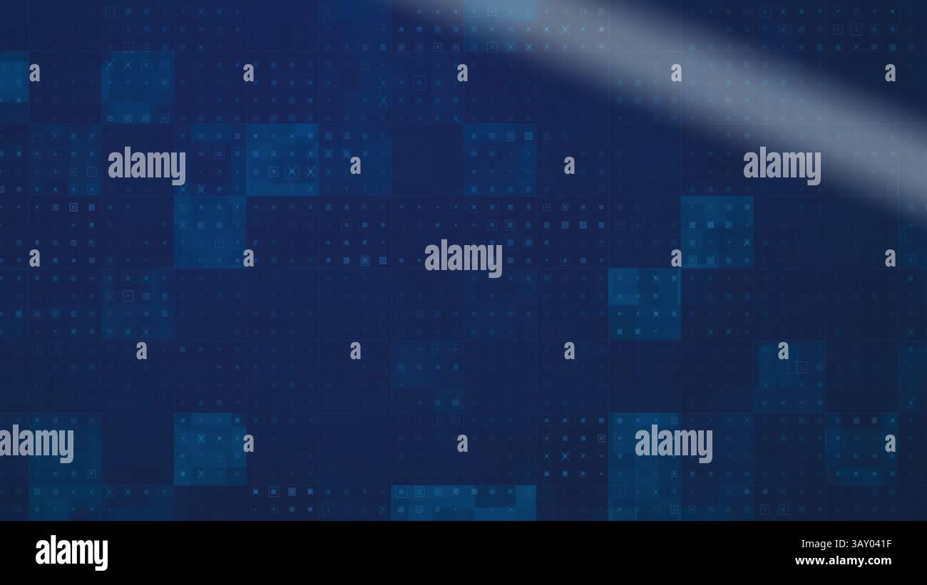 Abstract digital grid pattern is glowing in flat design, with blue ...