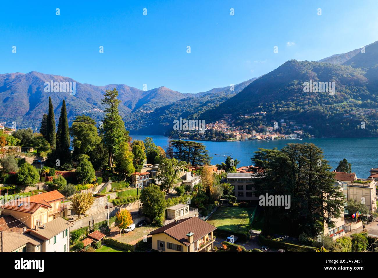 Panoramic view of Moltrasio town on Lake Como in Italy Stock Photo - Alamy