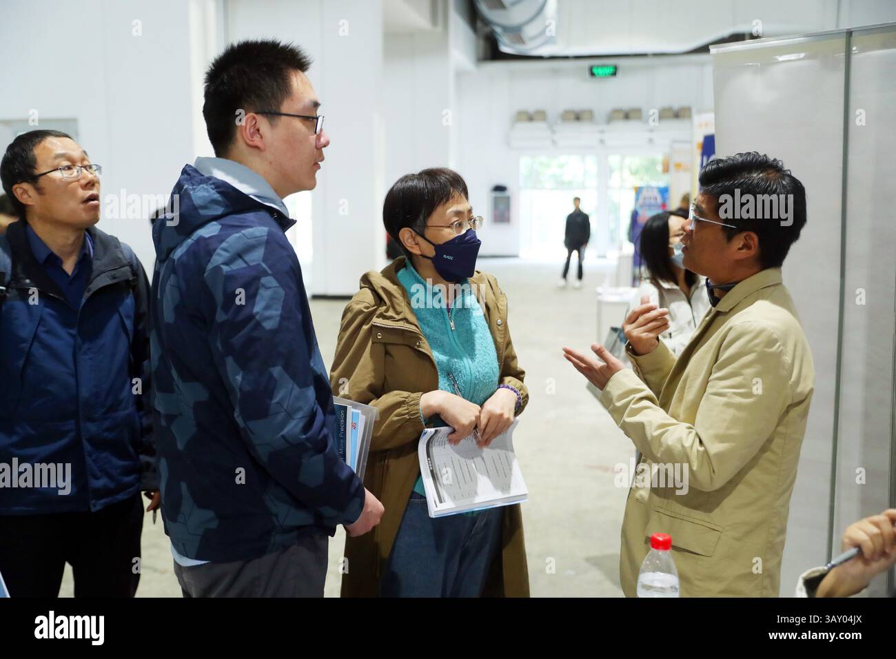 People look for jobs at a job fair in Beijing, China, 19 April, 2025 ...