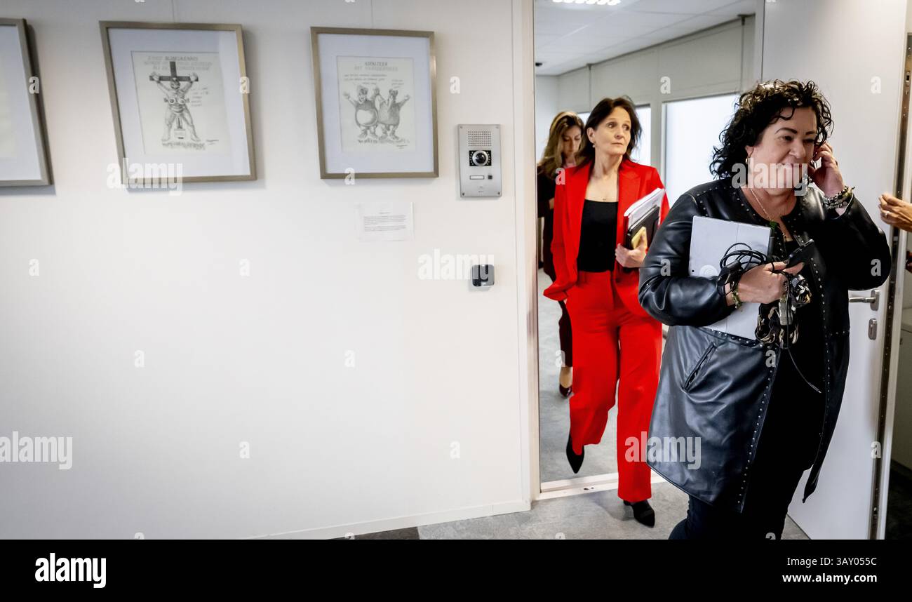 DEN HAAG - Nicolien van Vroonhoven (NSC) after the weekly coalition talks in the Lower House ...