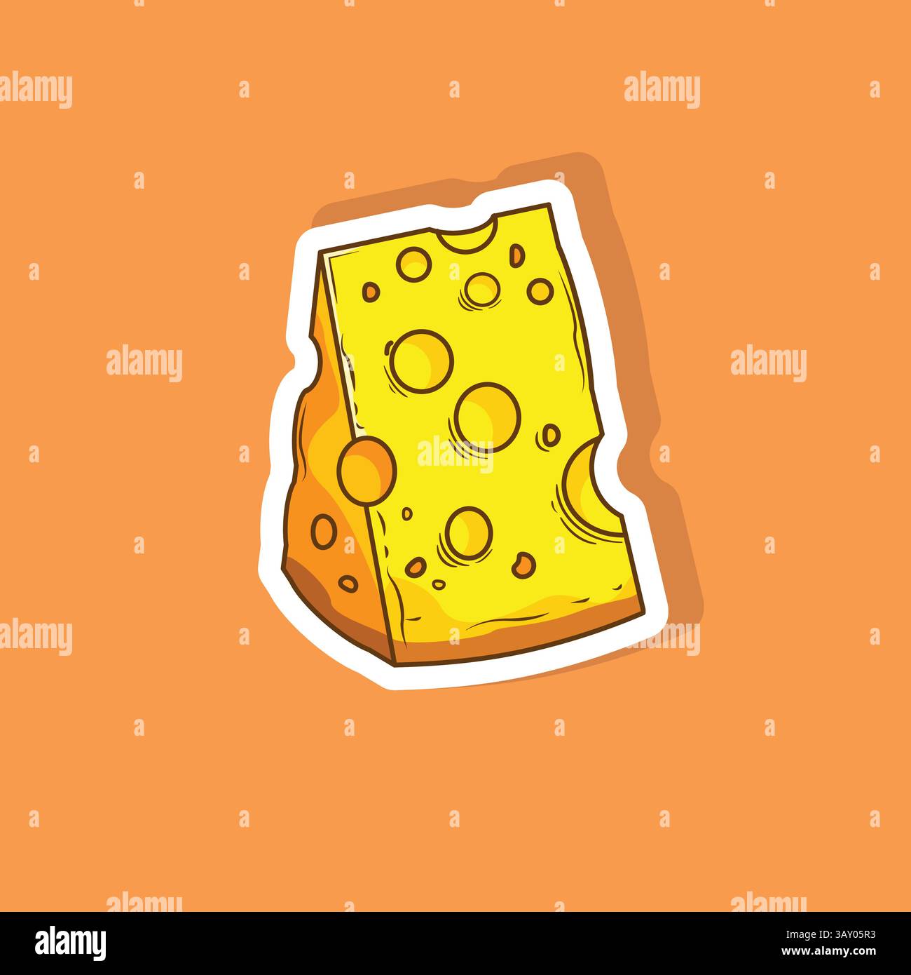 Slice sticker Stock Vector Images - Alamy