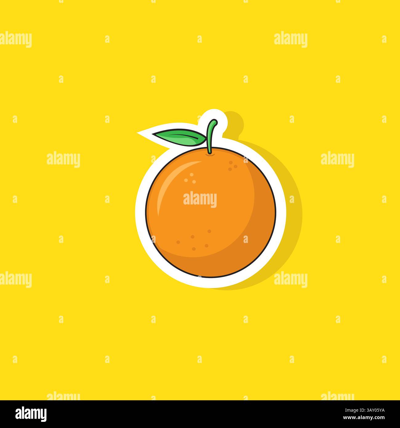 Vector illustration of orange sticker Stock Vector Image & Art - Alamy