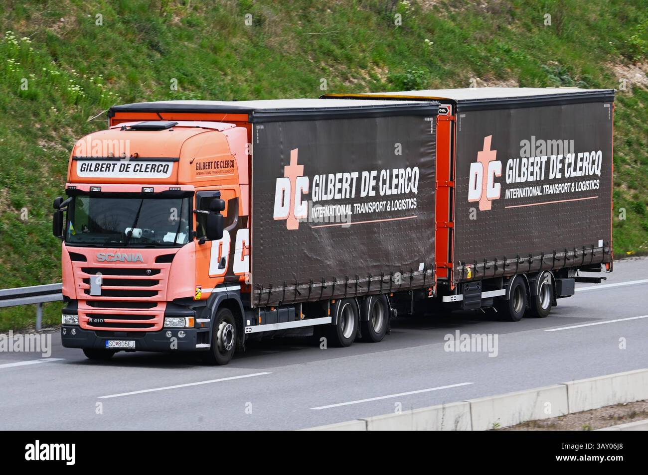 Gilbert De Clercq - Spedition aus Belgien. Foto: Scania Hängerzug ...