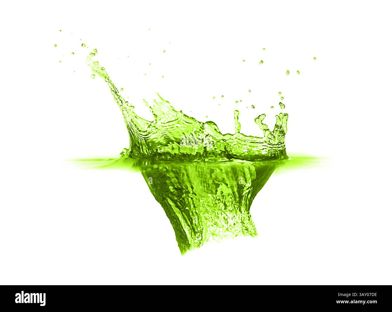 Beautiful green water splashing against white background Stock Photo ...