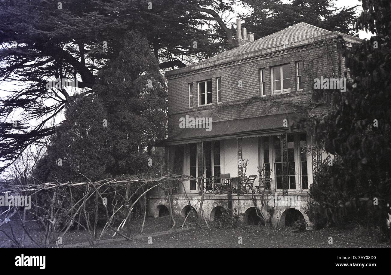 1930s, historical, exterior view of the rear of the country house of ...
