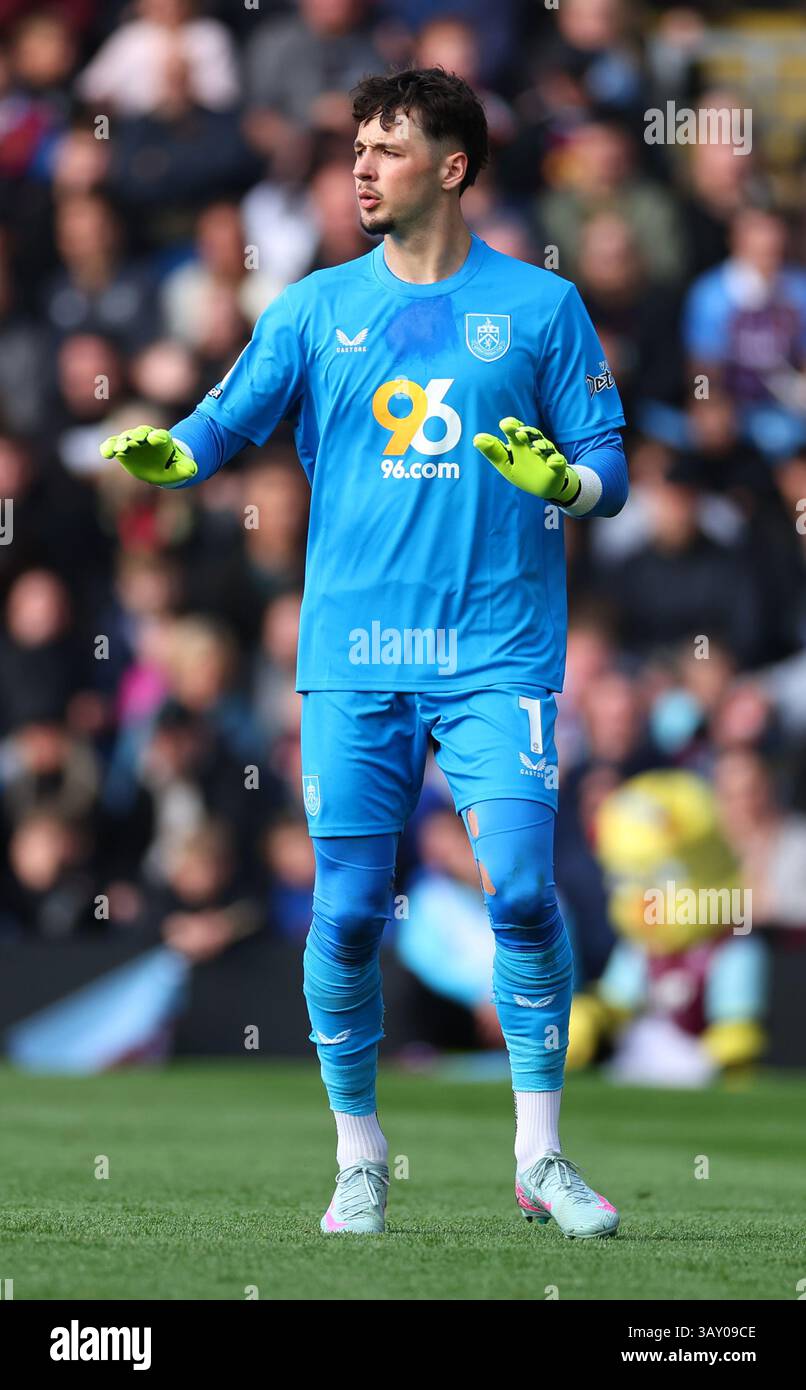 Burnley, UK. 21st Apr, 2025. James Trafford of Burnley during the ...