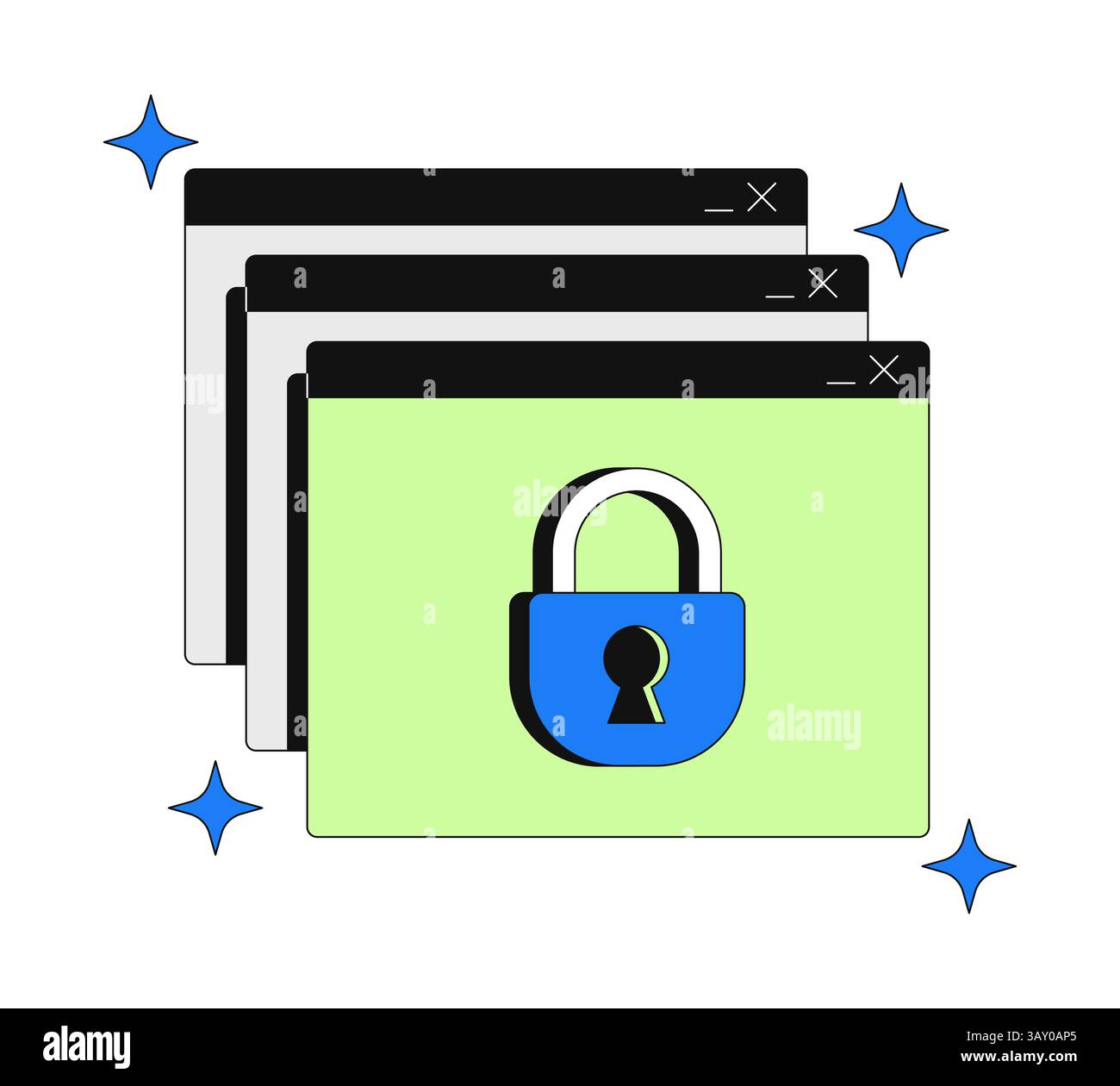 Access denied 2D onboarding ui illustration Stock Vector Image & Art ...