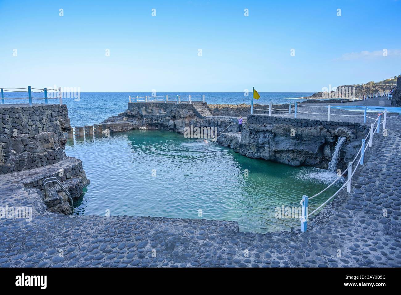 Naturschwimmbad El Charco Azul, Ostküste, La Palma, Atlantik, Spanien ...