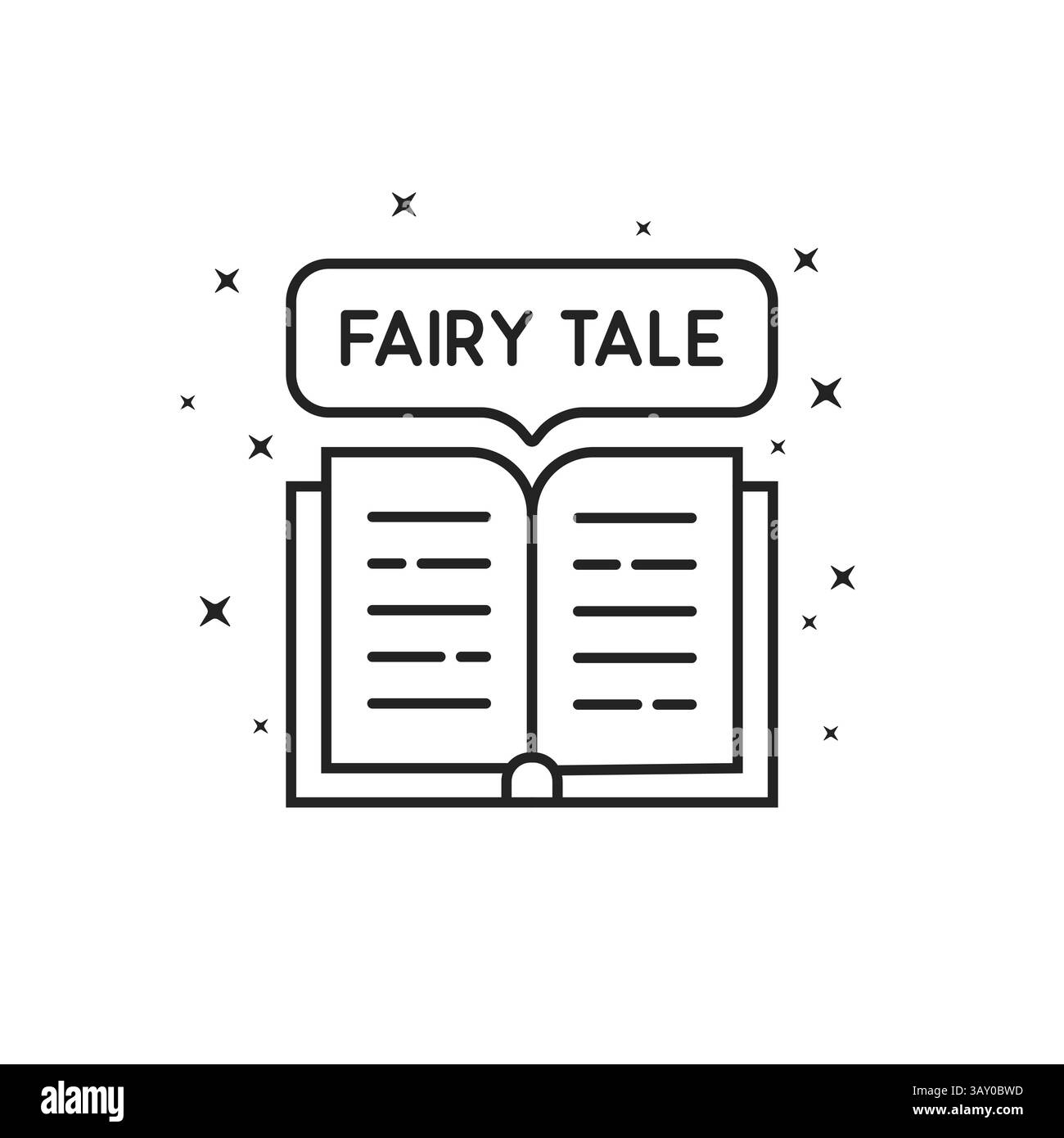 simple thin line fairy tale icon Stock Vector Image & Art - Alamy