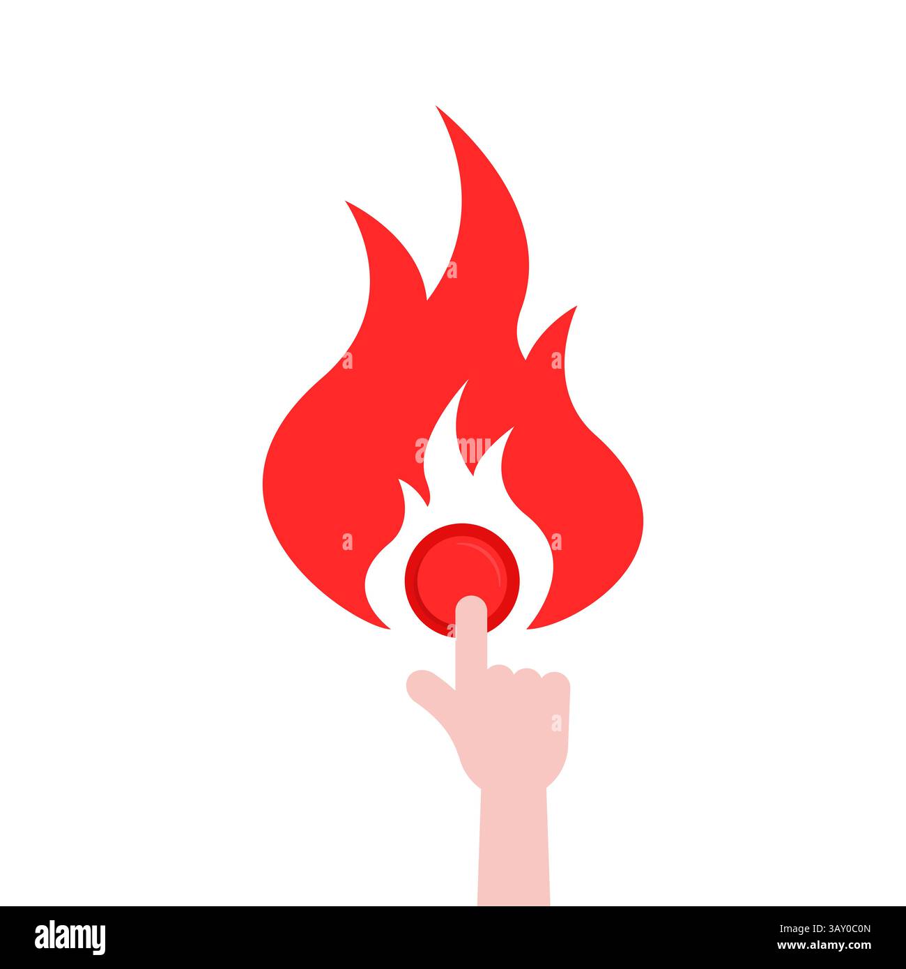 Human hand pushing on Stock Vector Images - Alamy