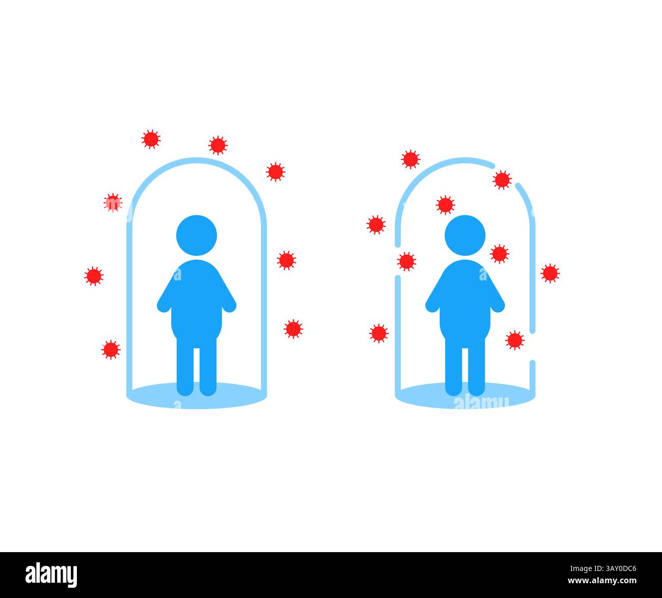 immunity icon with blue human stick figure Stock Vector Image & Art - Alamy