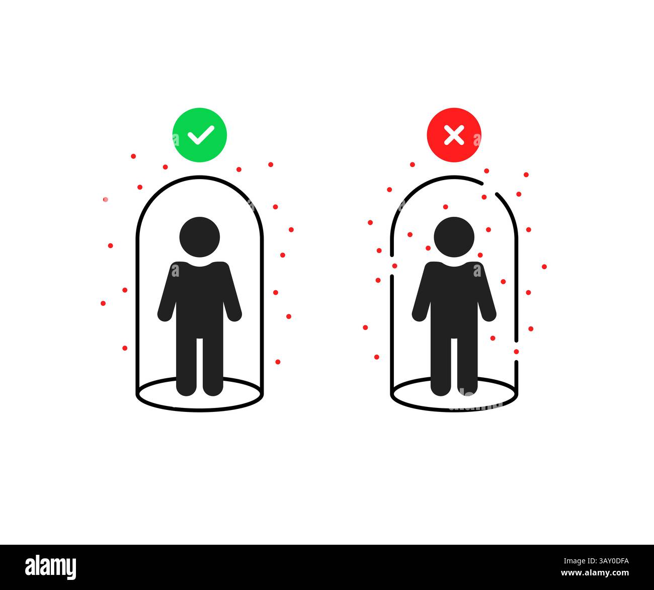 stick figure like good and bad immunity Stock Vector Image & Art - Alamy