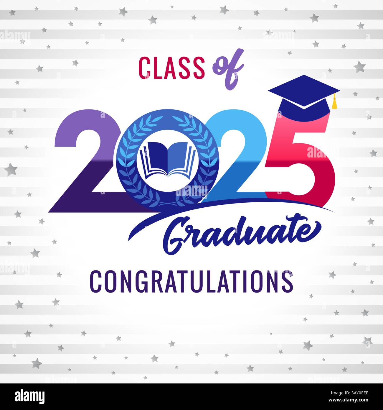 Class of 2025 graduate creative congrats, graduation celebrating banner ...