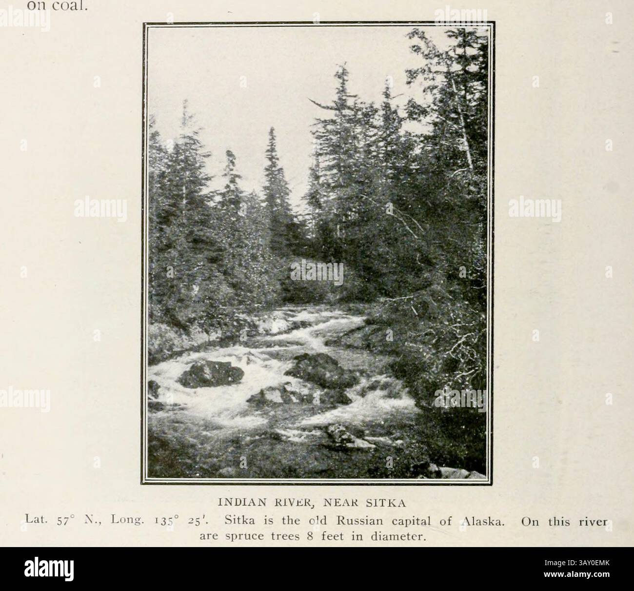 INDIAN RIVER NEAR SITKA. Sitka is the old Russian capital of Alaska. On ...